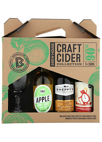 3X 330ml & Chalice Glass by Brewhouse Craft Cider | Look Again
