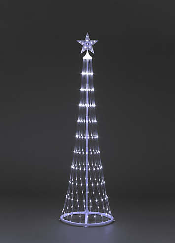 6ft - 8ft Micro Dot Cone Christmas Tree with LEDs by Snowtime | Look Again
