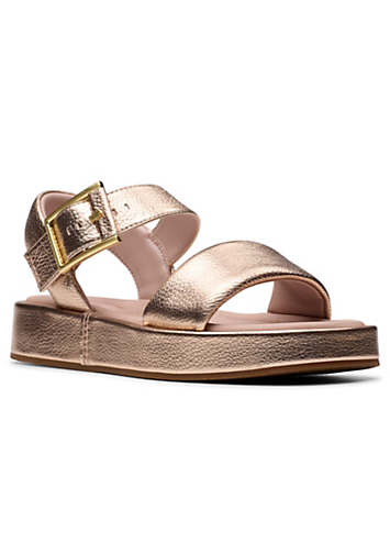 Alda Strap Copper Metallic Sandals by Clarks | Look Again