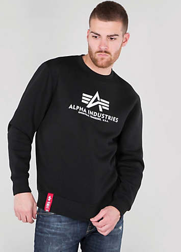 Alpha Industries Logo Print Sweatshirt | Look Again