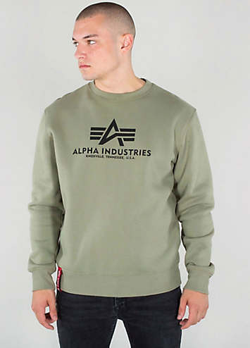 Alpha Industries Logo Print Sweatshirt | Look Again