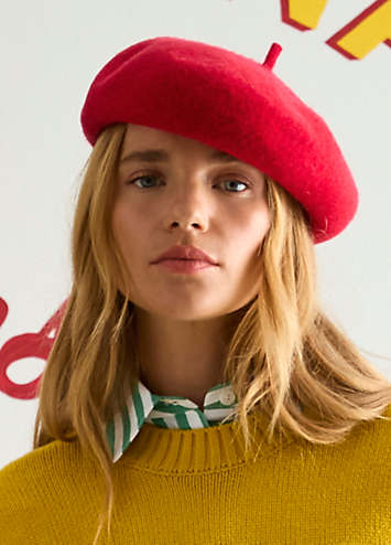 Amelie Red Beret by Joules | Look Again