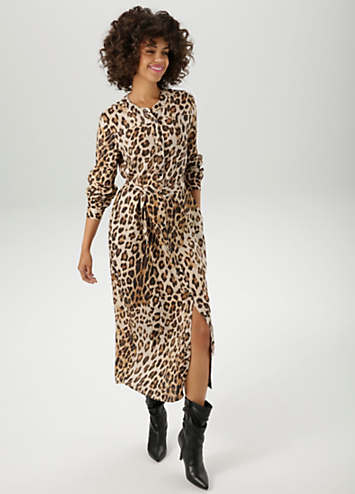 Aniston Leopard Print Midi Dress | Look Again
