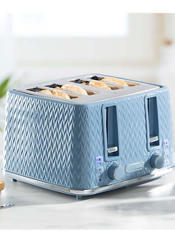 Argyle 4 Slice Toaster SDA1866RM - Light Blue by Daewoo | Look Again
