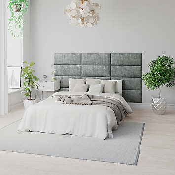 Aspire Distressed Velvet Wall Mounted Upholstered Panels | Look Again