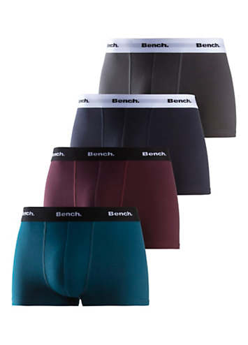Bench Pack of 4 Logo Waistband Boxers | Look Again