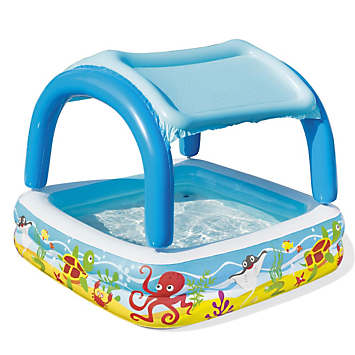 Bestway® Inflatable Canopy Baby Play Paddling Pool | Look Again