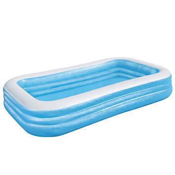 Bestway Blue Rectangular Inflatable Family Paddling Pool | Look Again