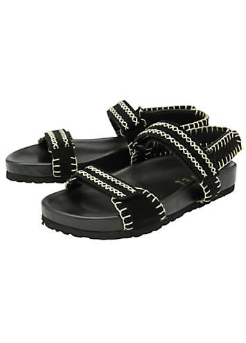 Black Leather Alva Sandals by Ravel | Look Again