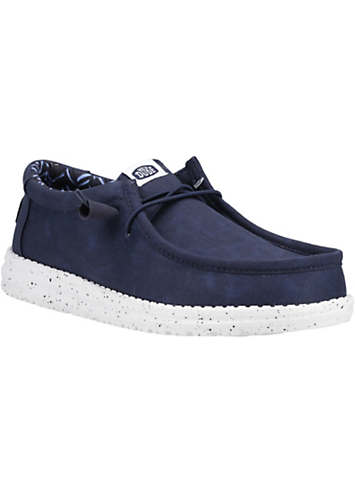 Blue Wally Canvas Shoes by Hey Dude | Look Again