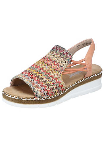 Braided Look Wedge Sandals by Rieker | Look Again