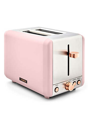 Cavaletto 2 Slice Pink Toaster T20036PNK - Marshmallow Pink & Rose Gold ...