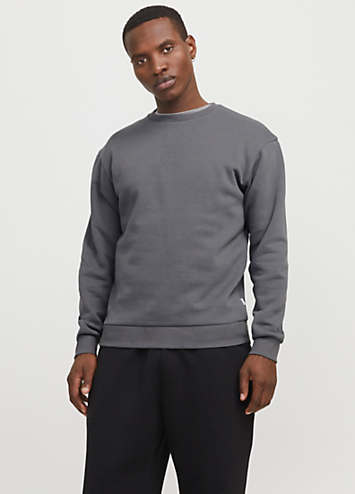 Crew Neck Ribbed Cuff Sweatshirt by Jack & Jones | Look Again