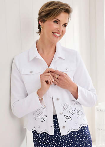 Cutwork Denim Jacket by Cotton Traders | Look Again