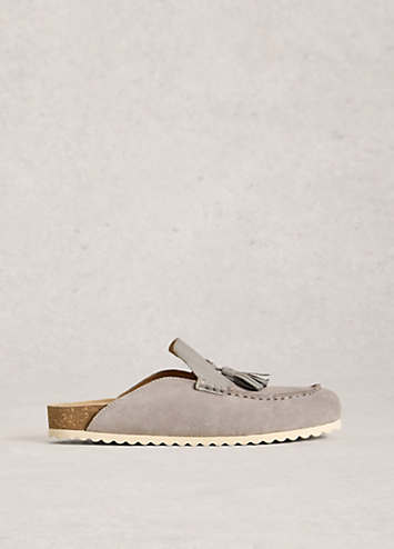 Dusty Grey Mabel Slip On Mules by White Stuff | Look Again