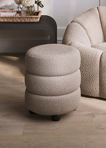 Emi Fabric Pouffe Stool | Look Again
