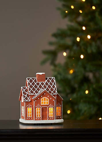 Gingerville LED Battery Powered Gingerbread House Decoration by EGLO ...