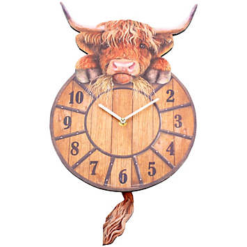 Highland Tickin’ Cow Pendulum Clock by Nemesis Now | Look Again