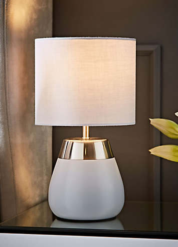 Hurst Grey Touch Touch Table Lamp with Drum Shade by ValueLights | Look ...