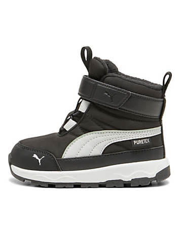 Kids Evolve PureTex Velcro Winter Boots by Puma | Look Again