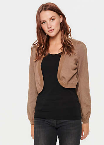 Kila Long Sleeve Shimmer Bolero by Saint Tropez | Look Again