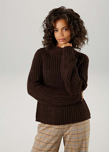 Knit Long Sleeve Jumper by Aniston | Look Again