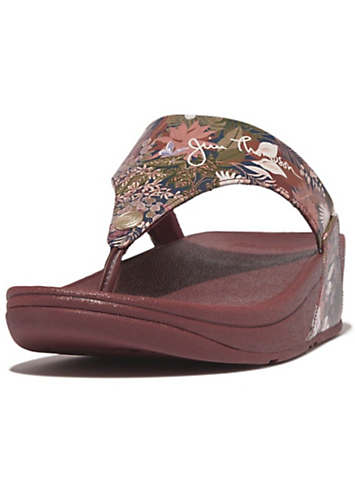 LULU X Jim Thompson Toe Post Sliders by FitFlop | Look Again