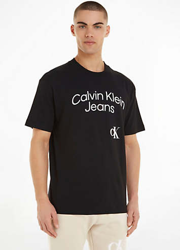 Large Logo Front Print T-Shirt by Calvin Klein | Look Again