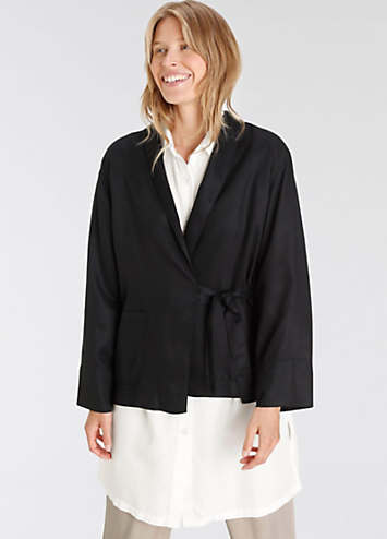 Lenzing™ Lyocell Shawl Collar Jacket | Look Again