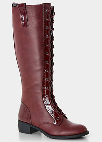 Long Lace Up Riding Boots by Joe Browns | Look Again