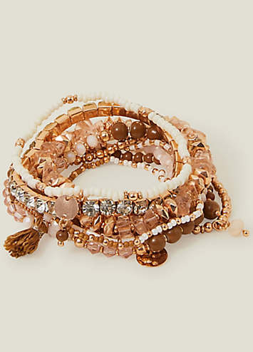 Luxe Beaded Stretch Bracelets by Accessorize | Look Again