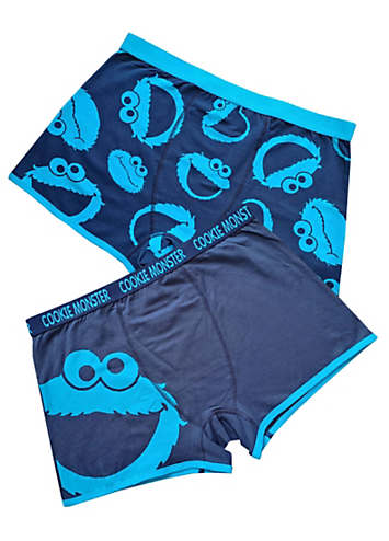 Mens Cookie Monster 2Pk Boxer Short by Sesame Street | Look Again