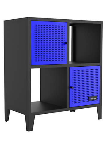 Mesh-Tek 4 Cube Square Unit - Storage - Black/Blue by X Rocker | Look Again