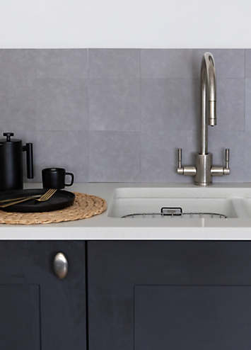 Micro Cement Self-Adhesive Wall Tiles 15x15cm (18 Tiles) 0.42Sqm by d-c ...