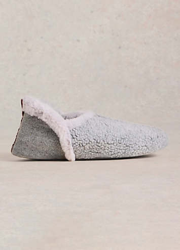 Mid Grey Reya Closed Back Slippers by White Stuff | Look Again