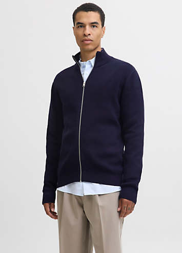 Milano Stitch High Neck Cardigan by Jack & Jones | Look Again