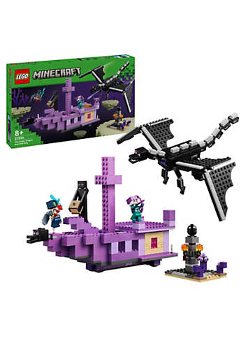 Minecraft The Ender Dragon and End Ship Toy Set by LEGO Look Again