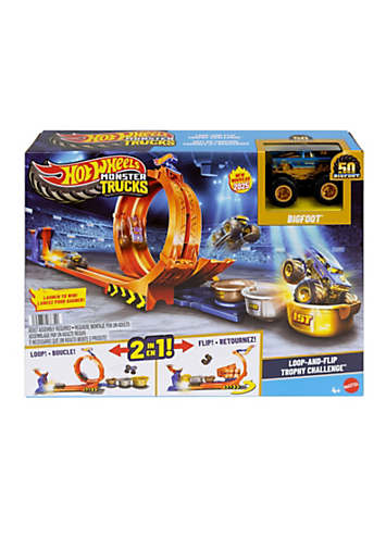 Monster Trucks Loop & Flip Trophy Challenge Playset by Hot Wheels ...