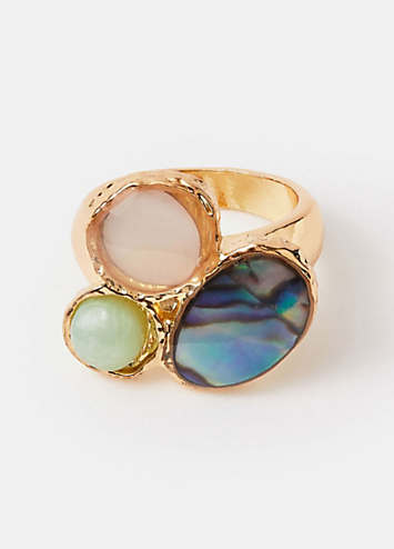 Mother Of Pearl Resin Stone Ring by Accessorize | Look Again