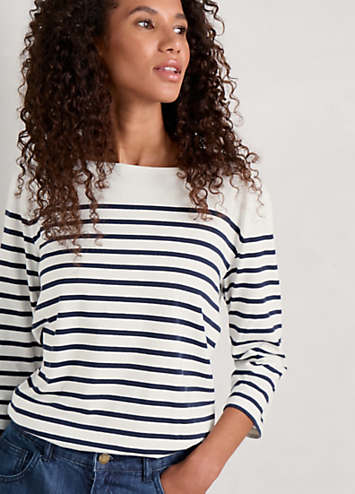 Natural Breton-Style Striped Sailor Top by Seasalt Cornwall | Look Again