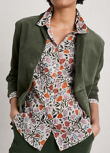 Natural Larissa Organic Cotton Shirt by Seasalt Cornwall | Look Again