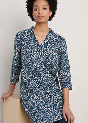 Navy Curves Flow Ramie Blend Tunic by Seasalt Cornwall | Look Again