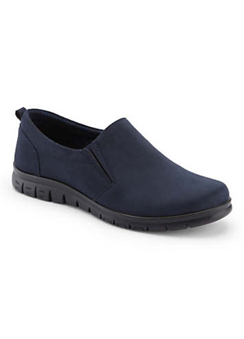 Navy Slip On Shoes by Cotton Traders | Look Again