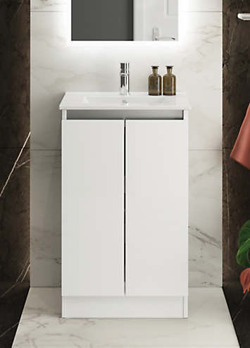 Newland 500 Slimline Floor Standing Bathroom Basin Unit by Be Modern ...