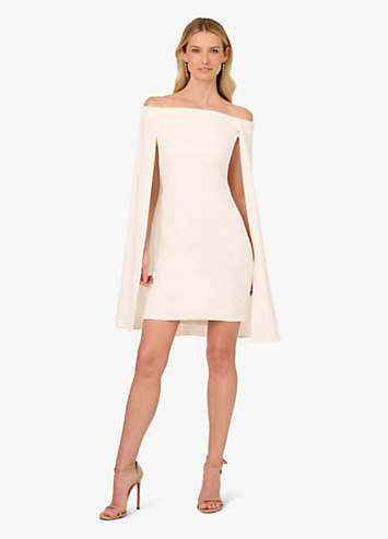 Off Shoulder Cape Dress by Adrianna Papell | Look Again