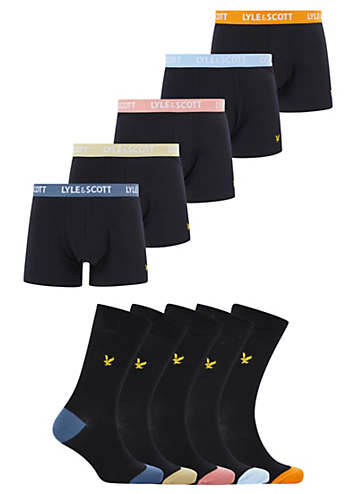 Pack of 10 Booker Trunks and Sock Gift Box Set by Lyle & Scott | Look Again