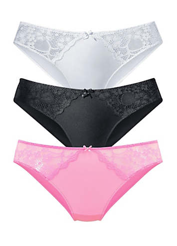 Pack of 3 Bikini Briefs by Petite Fleur | Look Again
