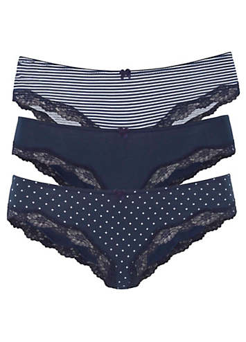 Pack of 3 Lace Briefs by LASCANA | Look Again