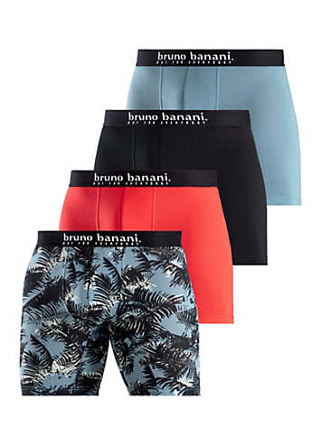 Pack of 4 Long Boxers by Bruno Banani | Look Again