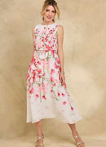 Pink Border Print Prom Dress by Kaleidoscope | Look Again